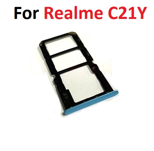 SIM Card Holder Tray For Realme C21Y : Blue – Shockware.in