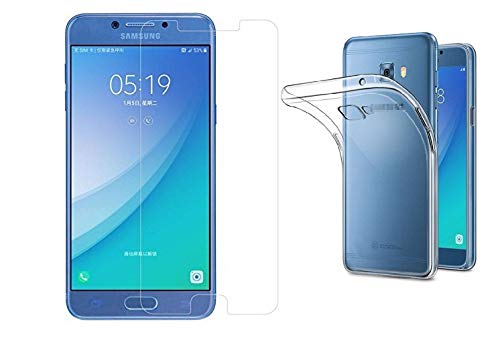 TPU Case and Tempered Glass Combo For Samsung C5 C5000 – Shockware.in