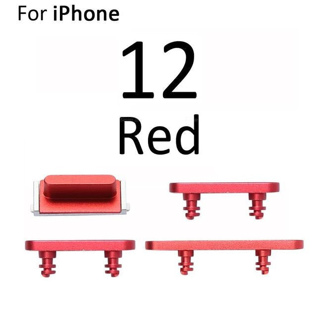 External Power and Volume Buttons For iPhone 12 : Red – Shockware.in
