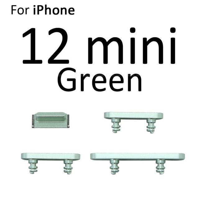 External Power and Volume Buttons For iPhone 12 Mini : Green – Shockware.in