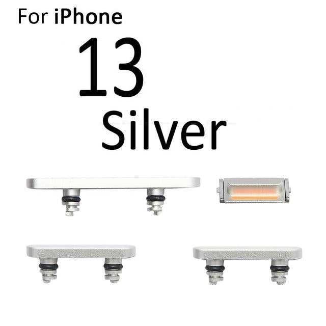External Power and Volume Buttons For iPhone 13 : Silver – Shockware.in